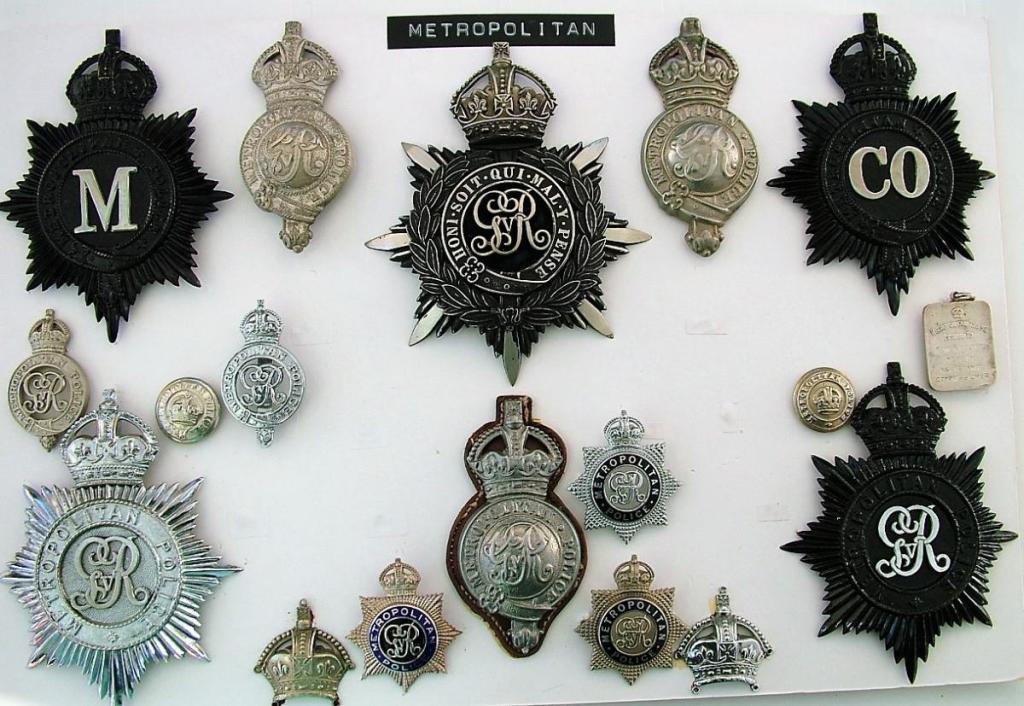 London Metropolitan Police Badges Through The Ages. - Great Britain ...