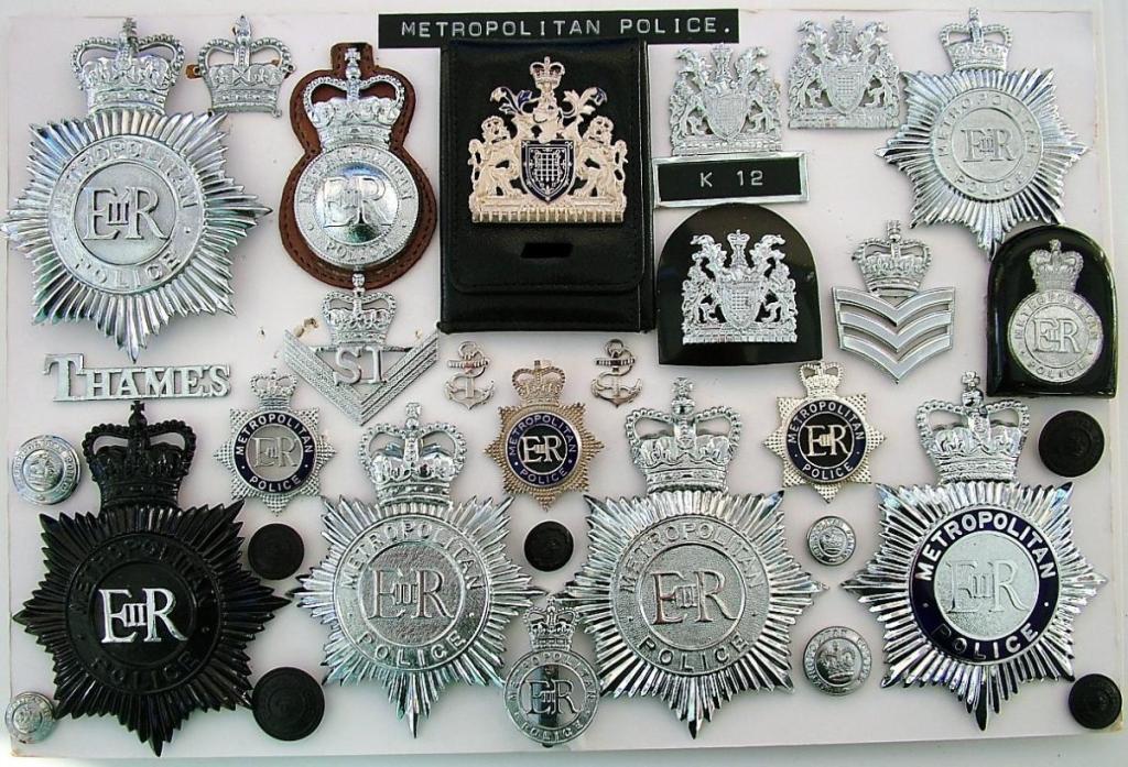 London Metropolitan Police Badges Through The Ages. - Great Britain ...
