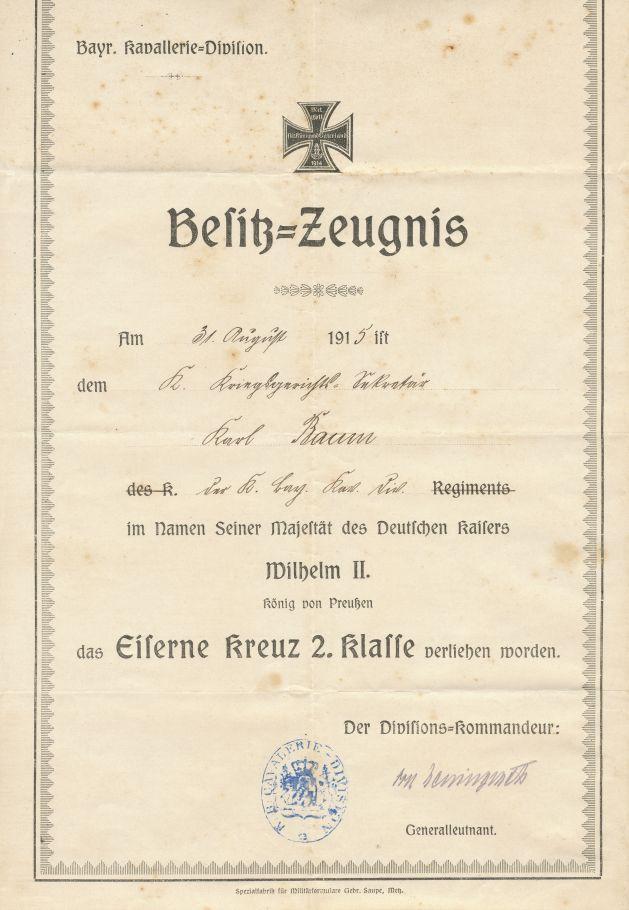 A fine bavarian Bar.... - Germany: Imperial: The Orders, Decorations ...