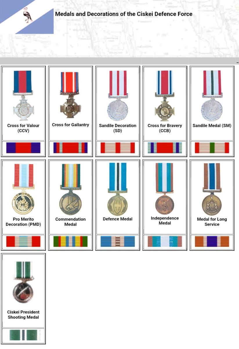 Ciskei Defence Force Awards - Africa - Gentleman's Military Interest Club