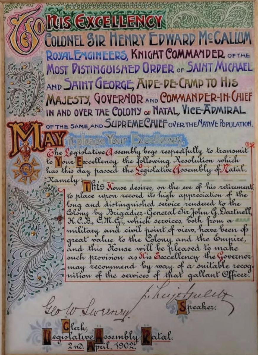 Major General Sir J.G. Dartnell, K.C.B., C.M.G.) - British Empire ...