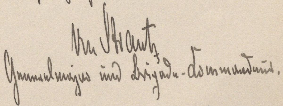 Strantz, Hermann von - Germany: All Eras: Signature Database ...