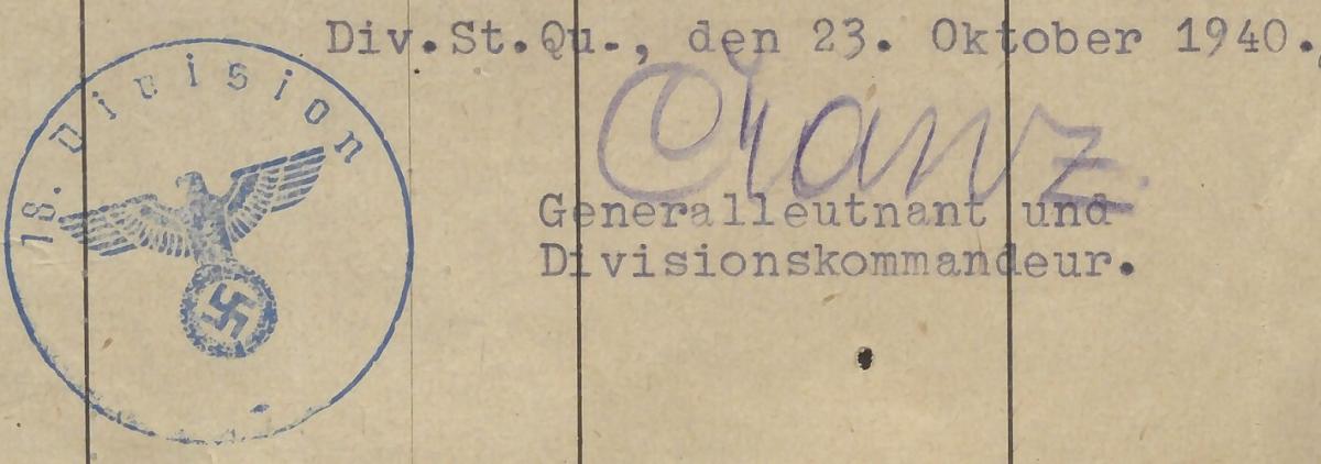 Cranz, Friedrich-Carl (RK) - Germany: All Eras: Signature Database ...