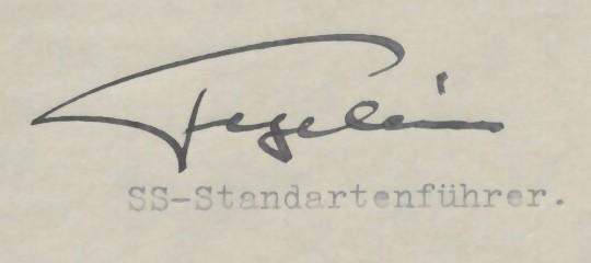 Fegelein, Hermann - Germany: All Eras: Signature Database - Gentleman's ...