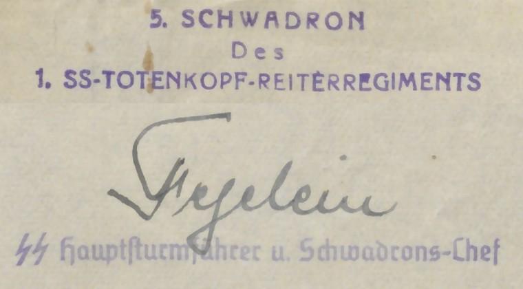 Fegelein, Waldemar - Germany: All Eras: Signature Database - Gentleman ...