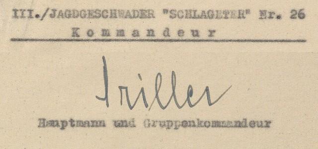 Priller, Josef "Pips" - Germany: All Eras: Signature Database ...