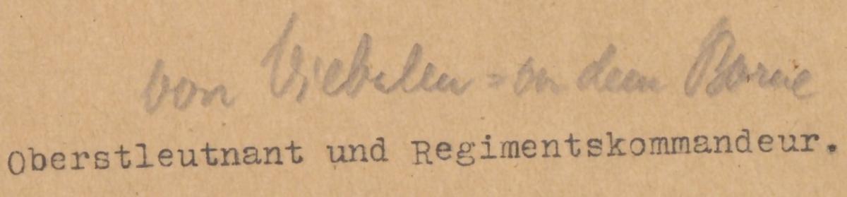 Viebahn von dem Borne, Leberecht von - Germany: All Eras: Signature ...