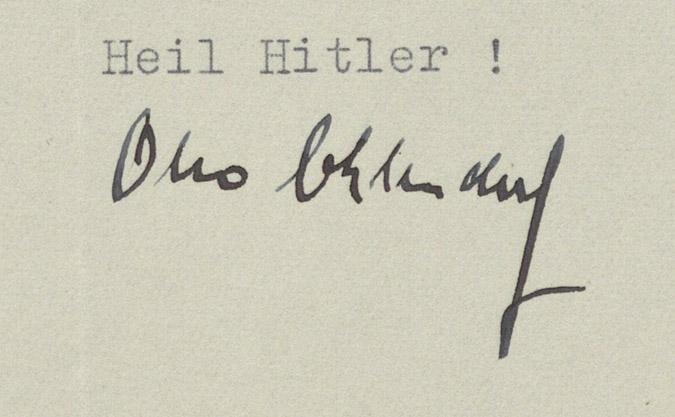 Ohlendorf, Otto - Germany: All Eras: Signature Database - Gentleman's ...