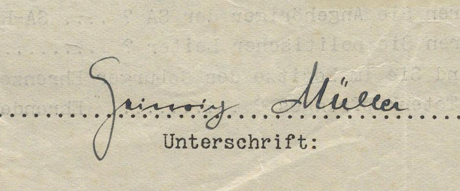Müller, Heinrich - Germany: All Eras: Signature Database - Gentleman's ...