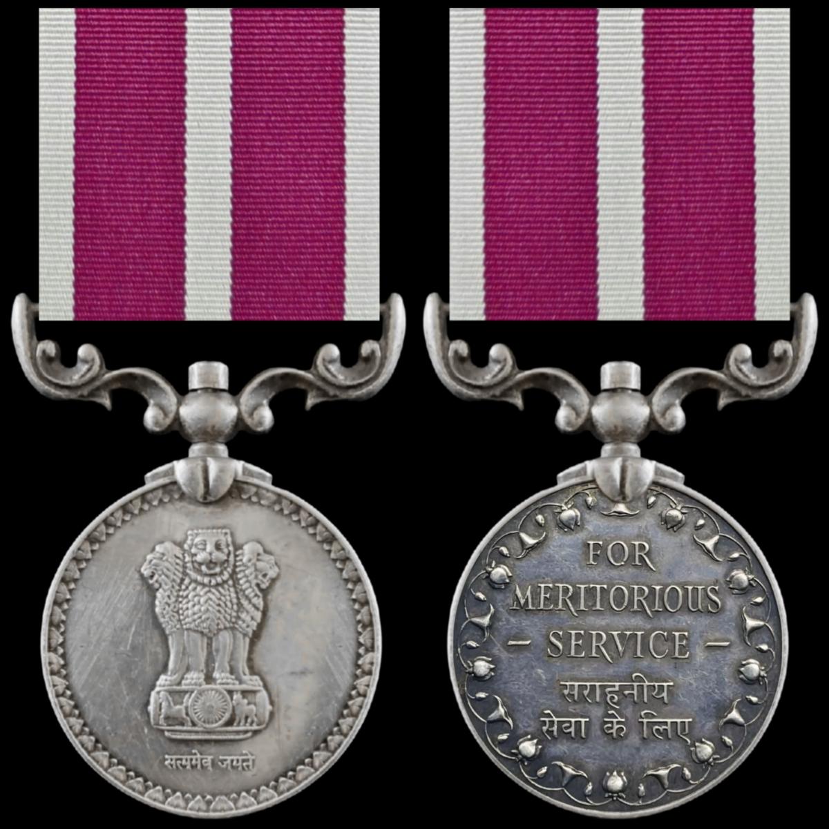 Meritorious Service medal - South Asia - Gentleman's Military Interest Club