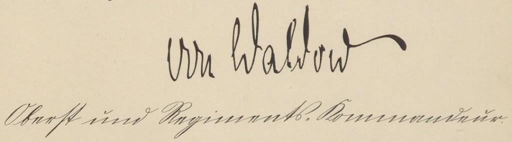 Waldow, Adolf von - Germany: All Eras: Signature Database - Gentleman's ...
