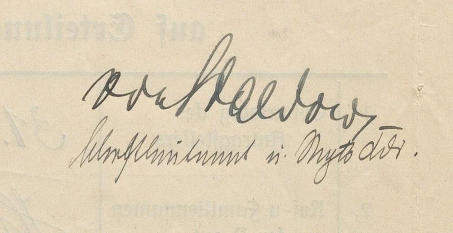 Waldow, Ulrich von - Germany: All Eras: Signature Database - Gentleman ...