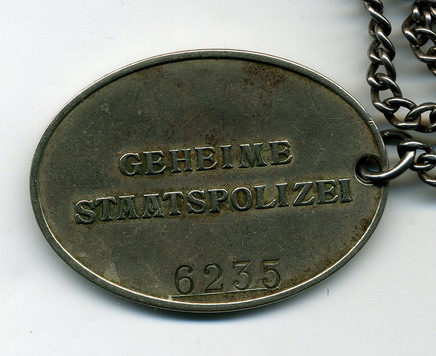 Gestapo ID tags - Germany: Third Reich: Uniforms, Headwear, Insignia ...