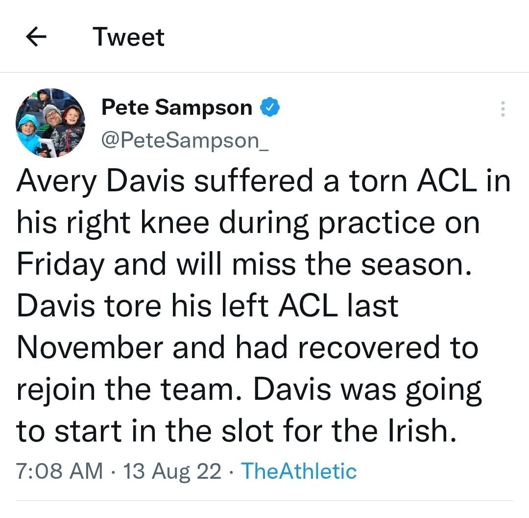 Avery Davis - Notre Dame - Domer Domain