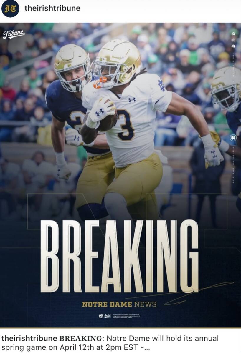 Annual Blue and Gold Spring Game - 2025 - Notre Dame - Domer Domain