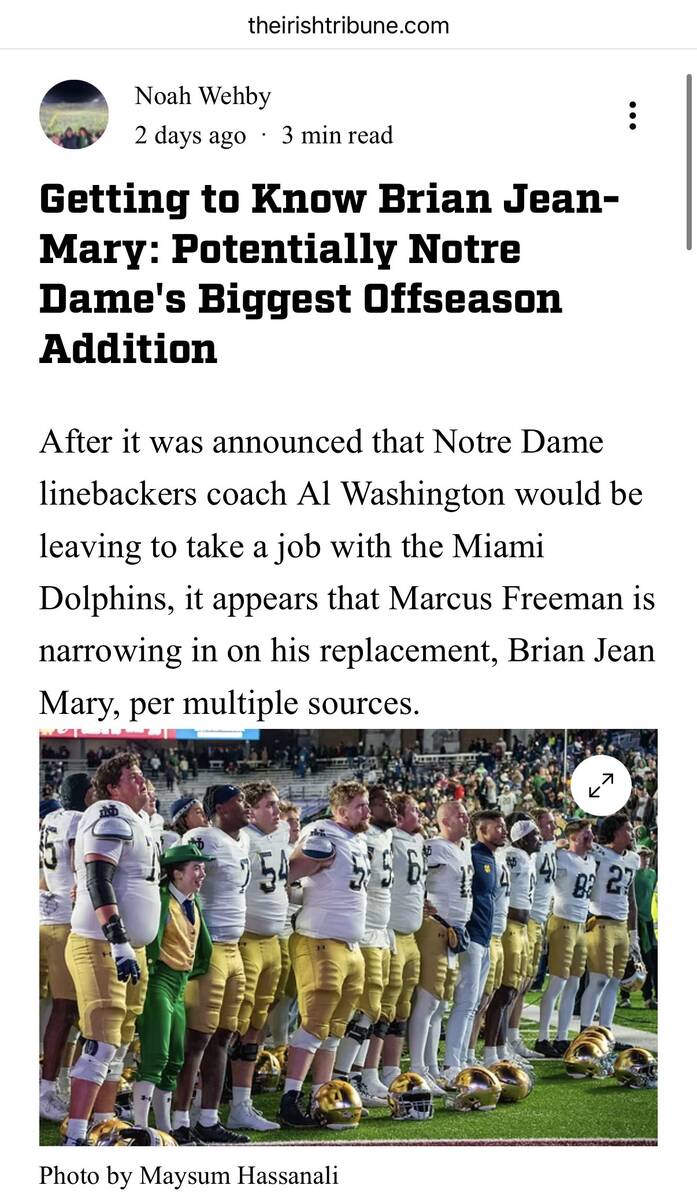 Washington Leaving for the Dolphins, officially replaced by Brian Jean ...
