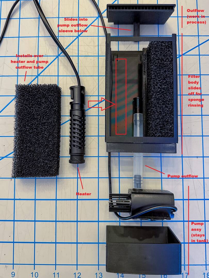 Matten inspired internal power filter - Aquarium DIY & 3D Printing ...