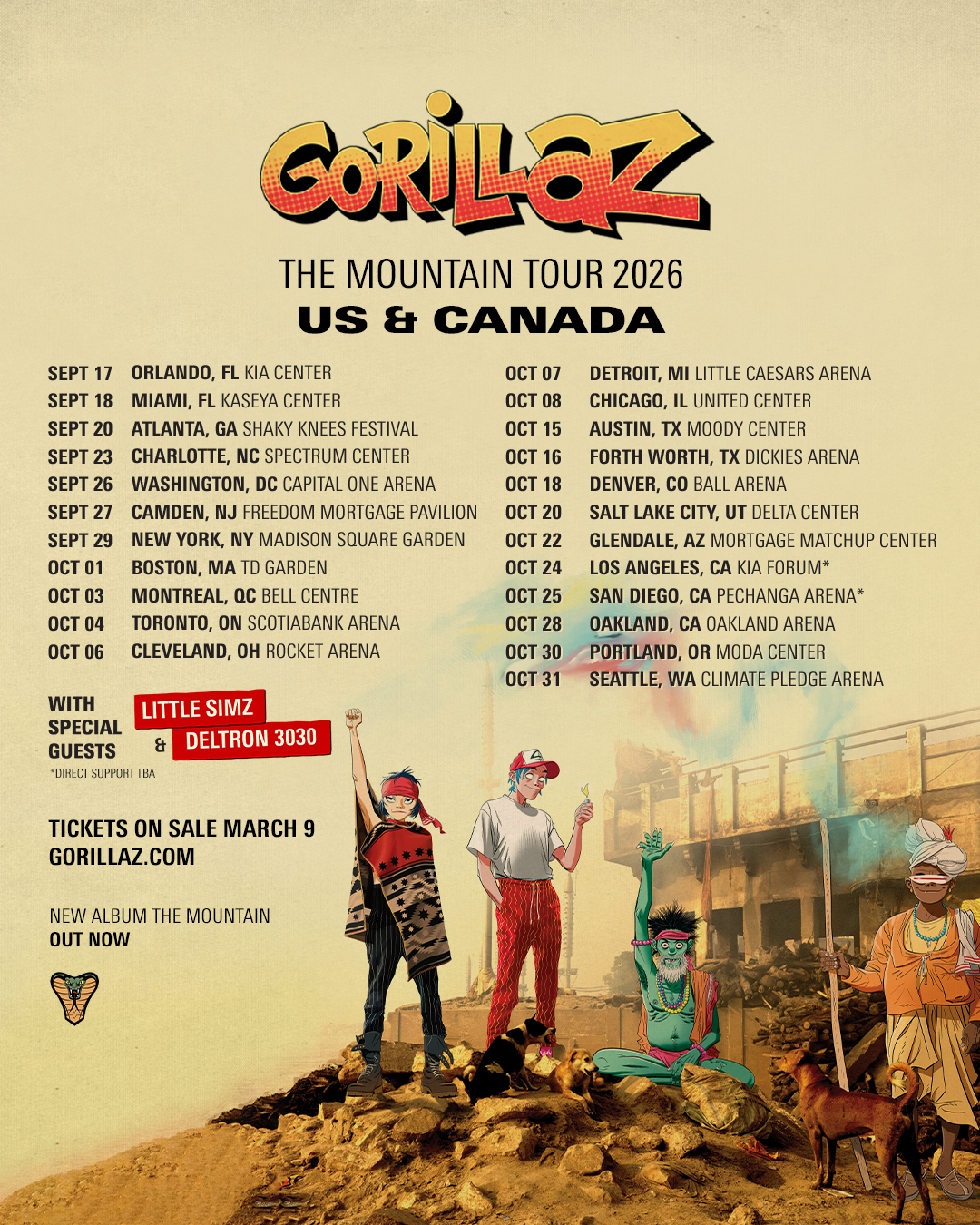 Gorillaz - The Mountain (March 20, 2026) - New & Upcoming Releases ...