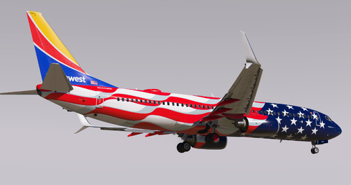 Southwest Airlines N500WR "Freedom One" B737-8H4 (Zibo) - 737-800 (Zibo ...