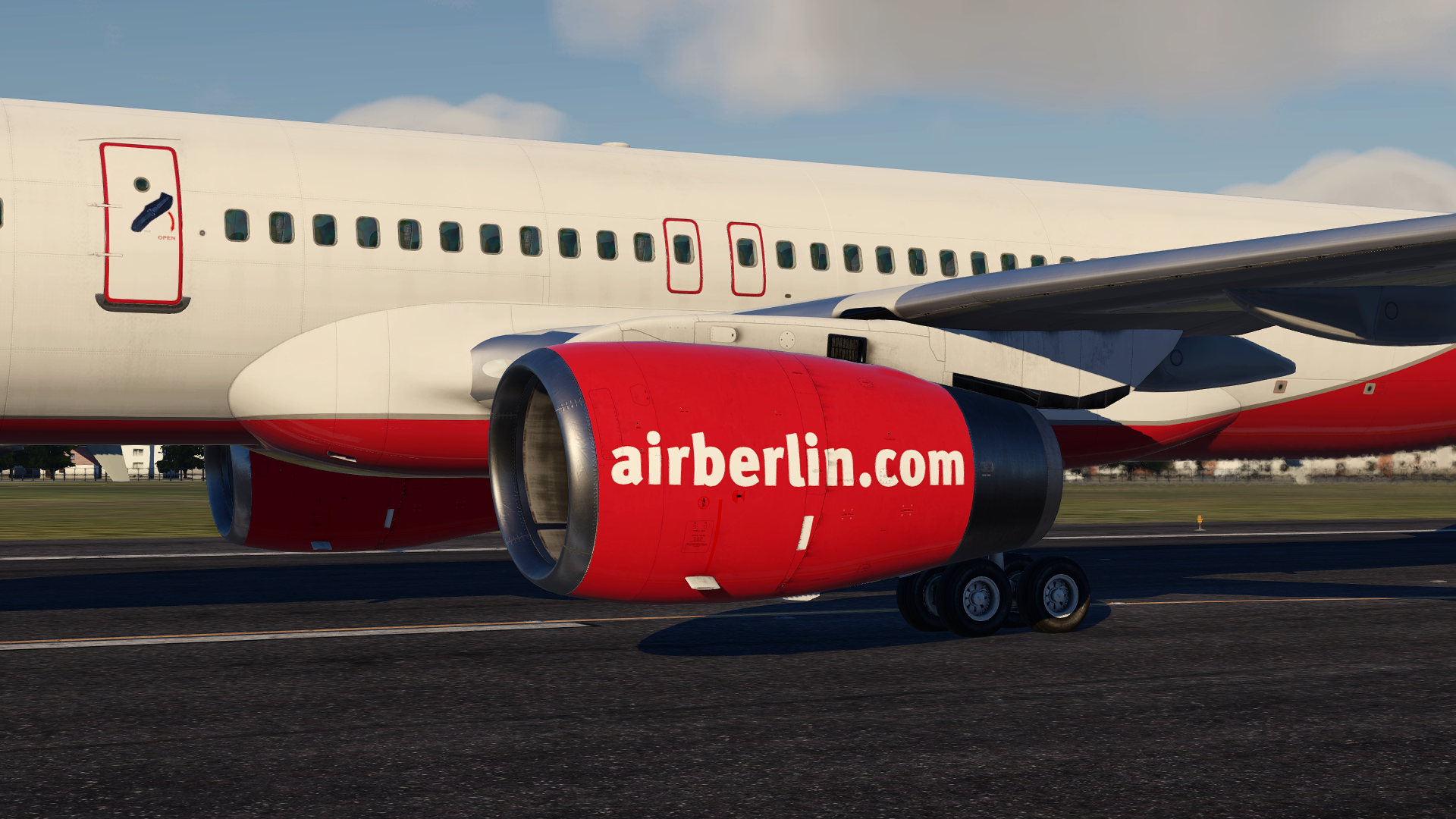 Air Berlin RB211-535E Engine Mod Livery - 757 (Flight Factor) - Threshold