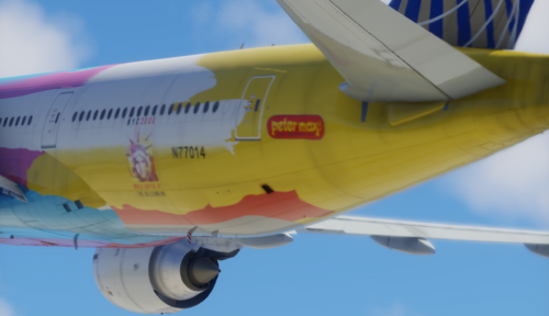 Continental B777-224ER "Peter Max" N77014 FF777V2 - 777 (Flight Factor ...