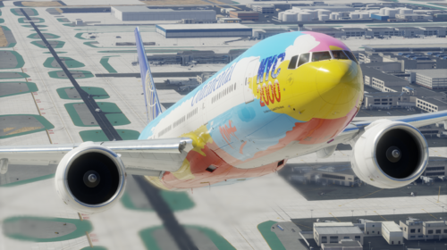 Continental B777-224ER "Peter Max" N77014 FF777V2 - 777 (Flight Factor ...