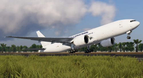 FF777v2F D-ALFJ Lufthansa Cargo - 777 (Flight Factor) - Threshold
