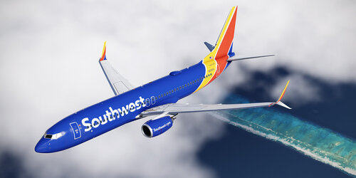 Southwest Airlines "Heart" PACK in 8K for v2 - 737-800 - Threshold
