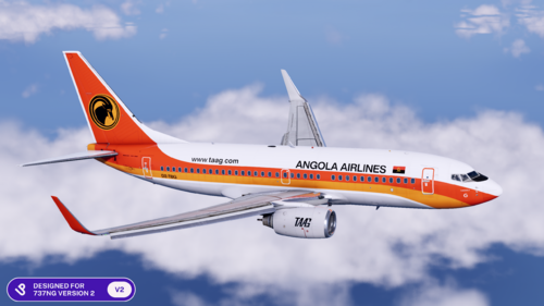 TAAG Old Livery D2-TBG Level Up 737-700 8K for V2 - 737-700 - Threshold