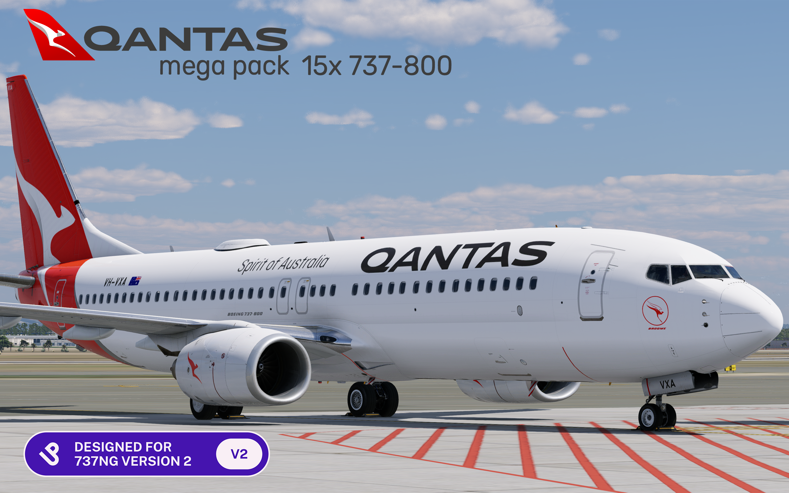 Qantas (2016-) 737-800 Mega Pack - 737-800 - Threshold