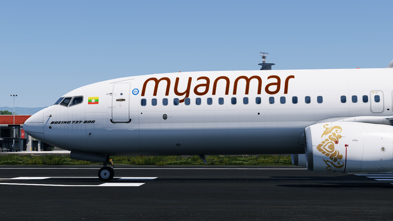 (80NGv2) Myanmar National Airlines (XY-ALB) - 737-800 - Threshold