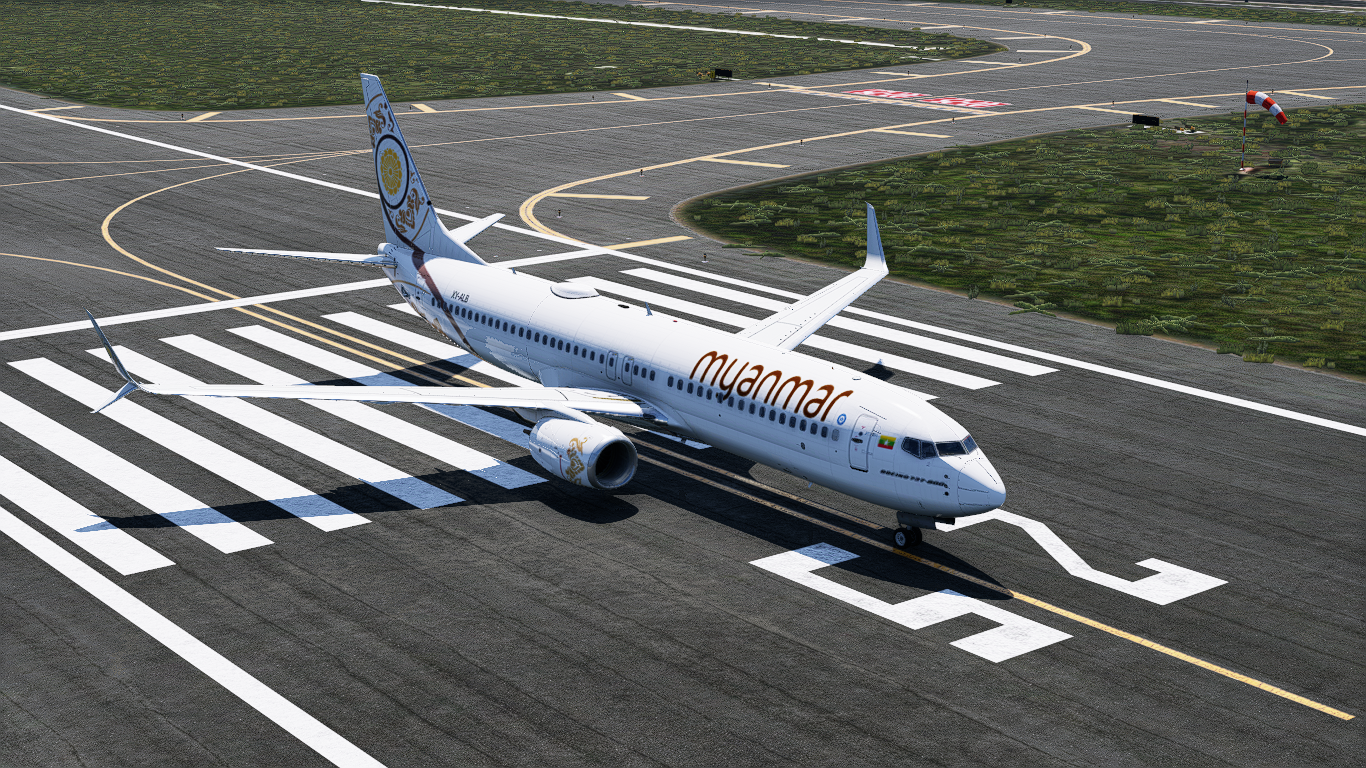 (80NGv2) Myanmar National Airlines (XY-ALB) - 737-800 - Threshold