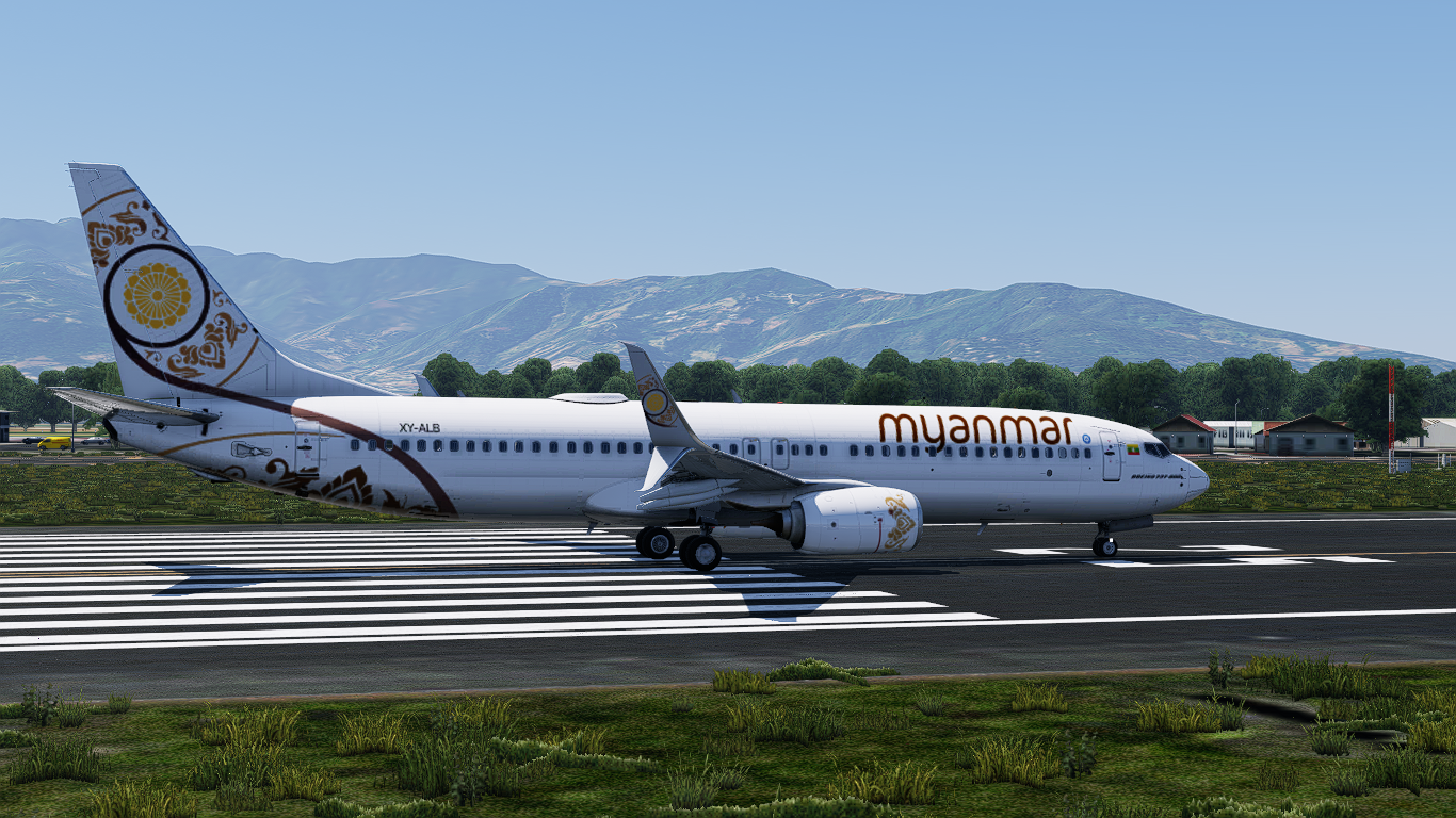 (80NGv2) Myanmar National Airlines (XY-ALB) - 737-800 - Threshold