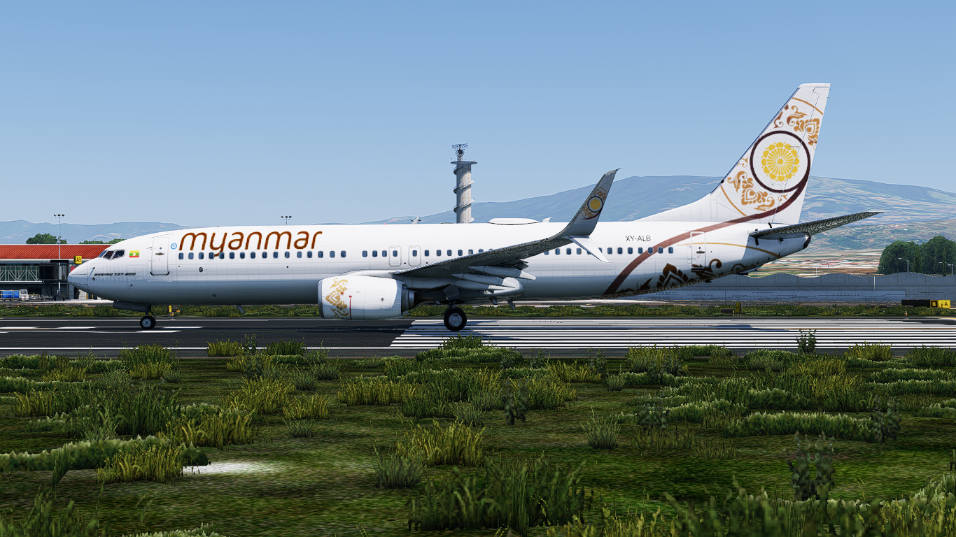 (80NGv2) Myanmar National Airlines (XY-ALB) - 737-800 - Threshold