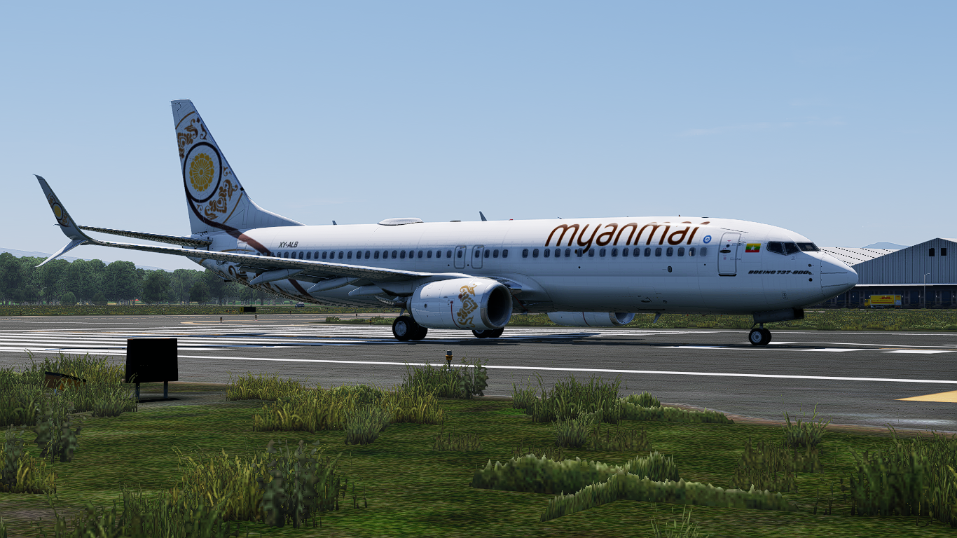 (80NGv2) Myanmar National Airlines (XY-ALB) - 737-800 - Threshold
