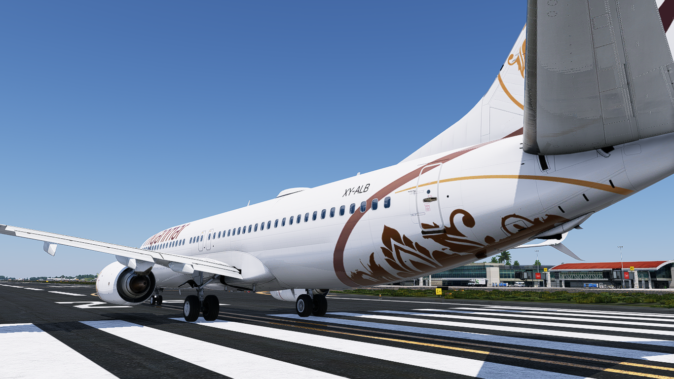 (80NGv2) Myanmar National Airlines (XY-ALB) - 737-800 - Threshold
