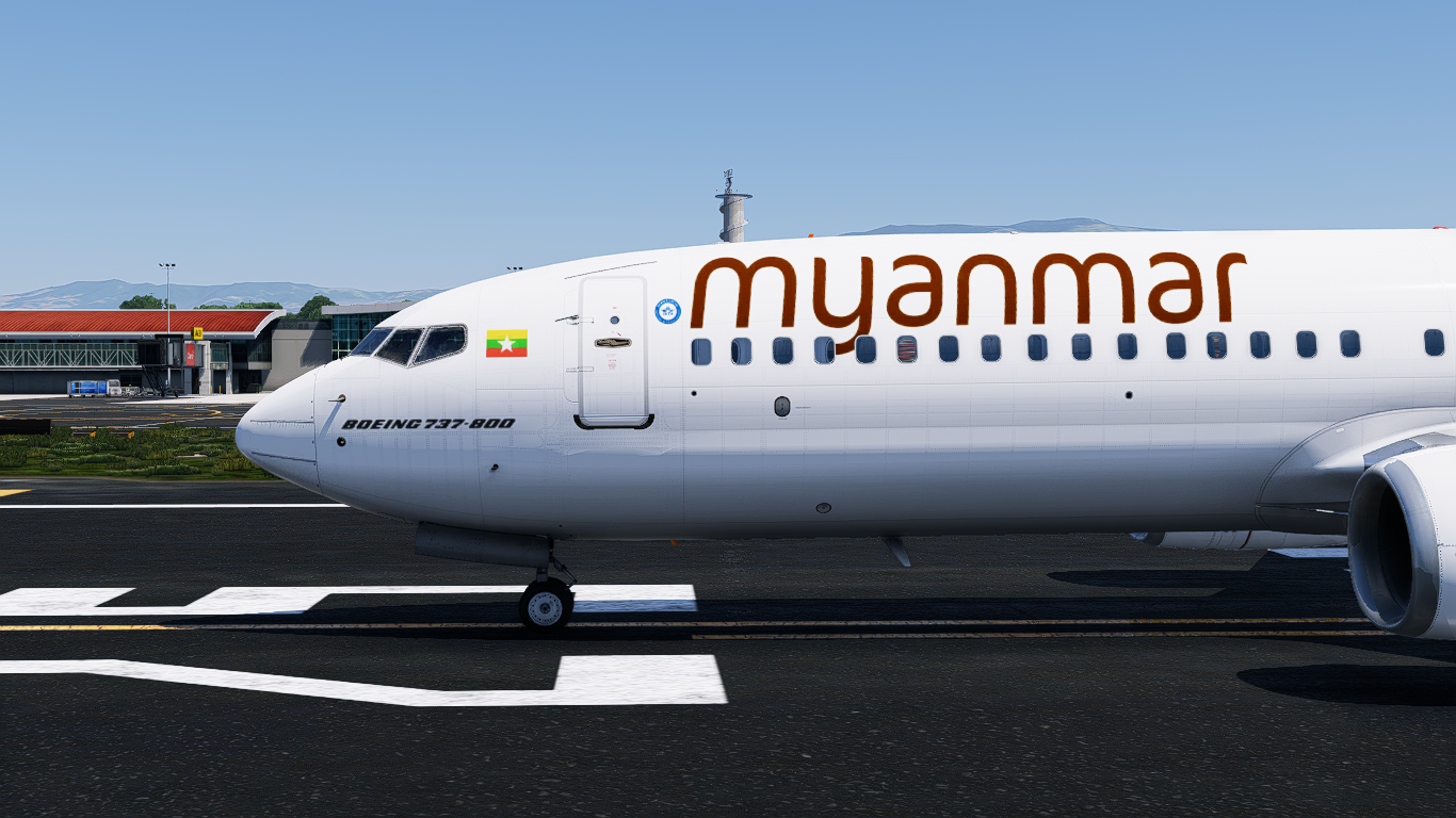 (80NGv2) Myanmar National Airlines (XY-ALB) - 737-800 - Threshold