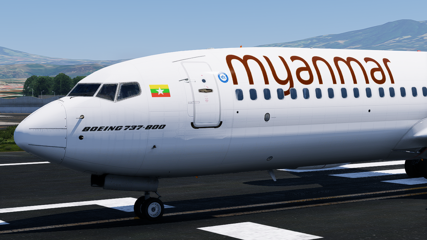 (80NGv2) Myanmar National Airlines (XY-ALB) - 737-800 - Threshold