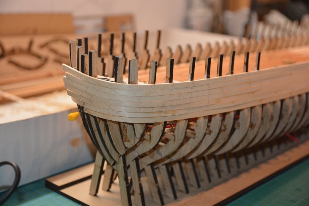 USS Constitution Pack 4 planking 1st wood strip - Tools & tips - Agora ...