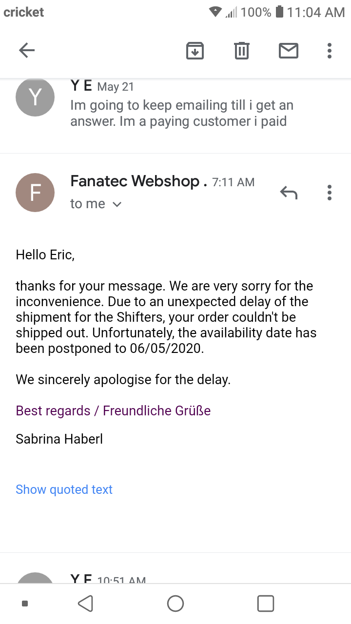What is Fanatec doing with my Goods????? - General Discussion / News ...