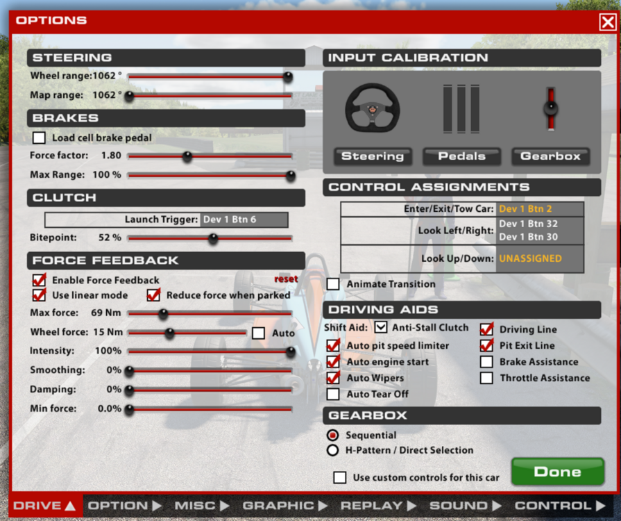 Settings/Configuration Help - iRacing - Fanatec Community
