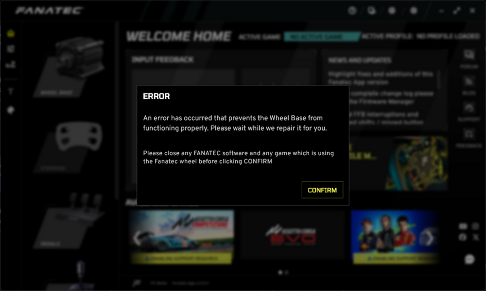 Latest fanatec app [stop recognizing wheel after last windows update ...