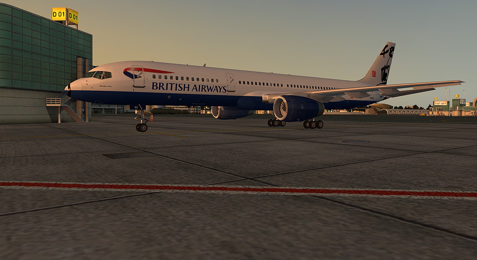 Boeing 757 British Airways "Rendez vous" G-BMRE for FlightFactor 757 ...