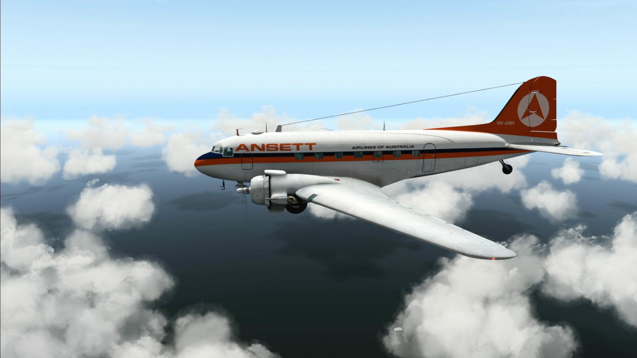 DC-3: Ansett's "VH-ANH" Delta-Liverie - Aircraft Skins - Liveries - X ...