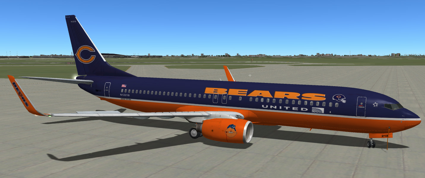 EADT B737 United Airlines Chicago Bears Livery - Aircraft Skins ...