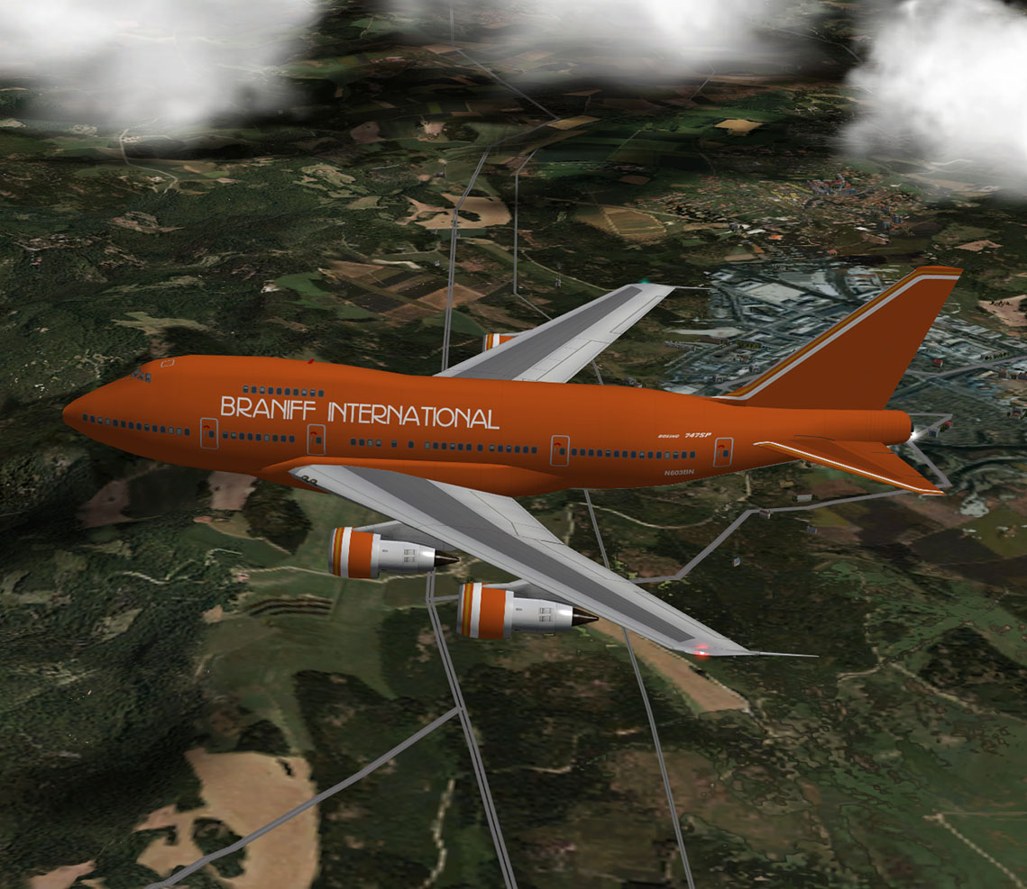 Braniff International livery for Boeing 747SP - Aircraft Skins ...