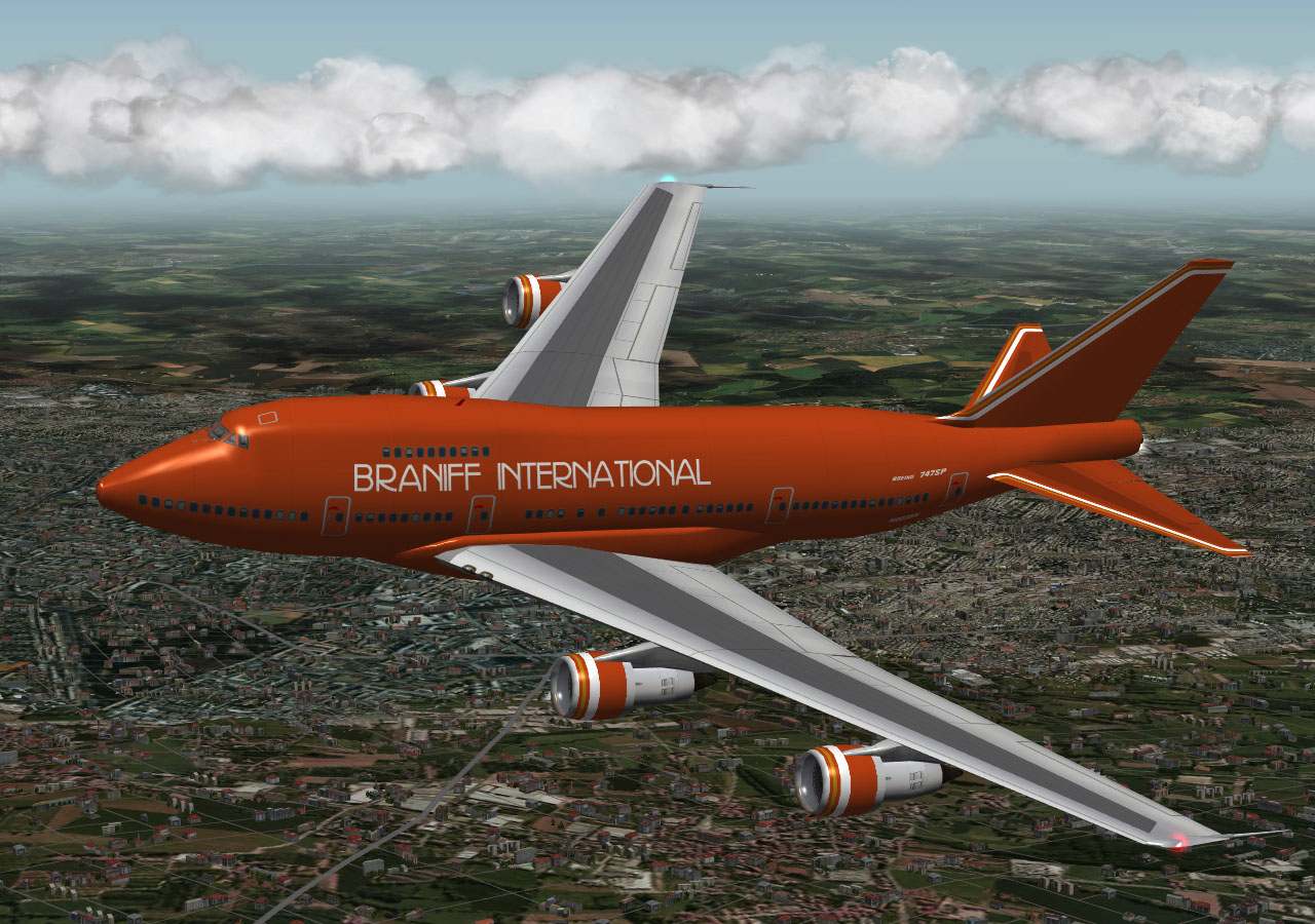 Braniff International livery for Boeing 747SP - Aircraft Skins ...