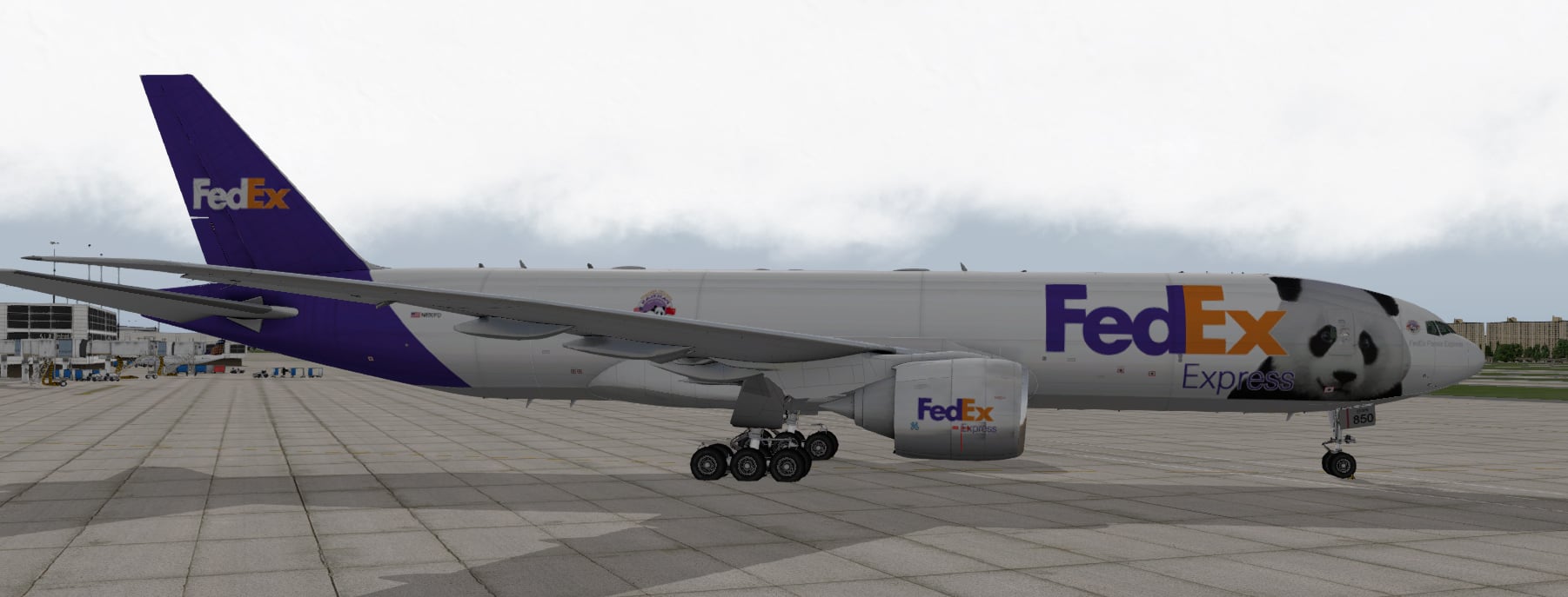 Boeing 777 200F Fedex Panda 2 - Aircraft Skins - Liveries - X-Plane.Org ...