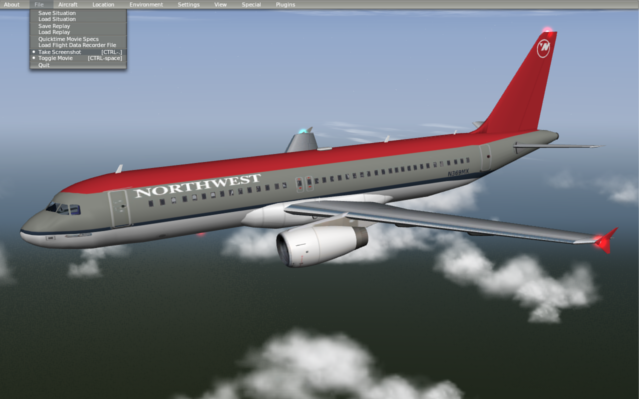 NWA Red and Grey Livery for A320-233 v1.2 - Aircraft Skins - Liveries ...
