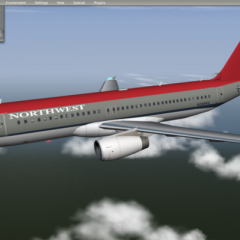 NWA Red and Grey Livery for A320-233 v1.2 - Aircraft Skins - Liveries ...